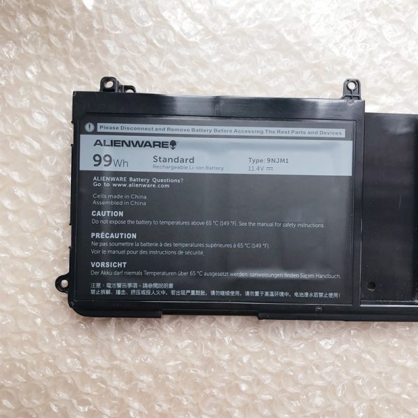 Replacement UGB 9NJM1 11.4V Laptop Battery For DELL ALIENWARE 17 R4 ...