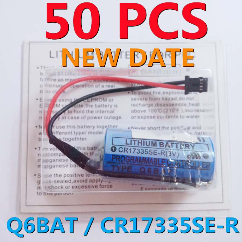 UGB 50 PACK CR17335SE-R/3V Q6BAT PLC 3V 1700mAh Li-ion Battery For ...
