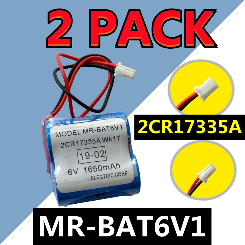 UGB 2 PACK Original For Mitsubishi MR-BAT6V1 2CR17335A WK17 6V PLC ...