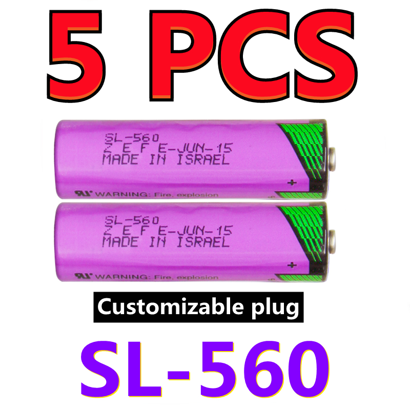UGB 5PCS Original NEW Battery For TADIRAN SL-560 AA 3.6V PLC Batteries ...