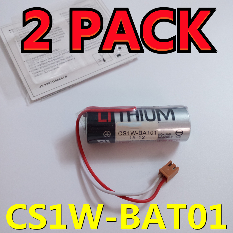UGB 2pcs Original For OMRON CS1W-BAT01 3.6V PLC Lithium Battery ...