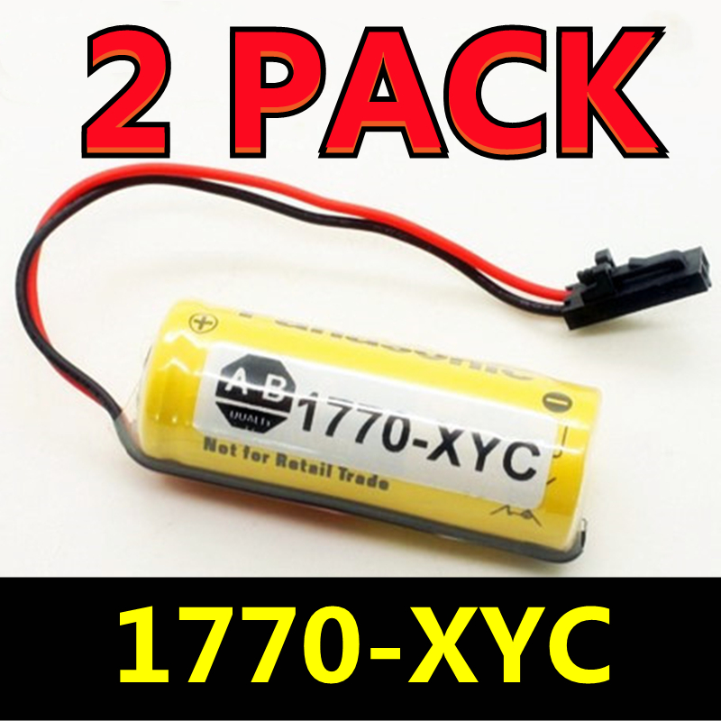 UGB Original 2 PACK A-B 1770-XYC 3V 1800mAh CNC PLC Lithium Industrial ...