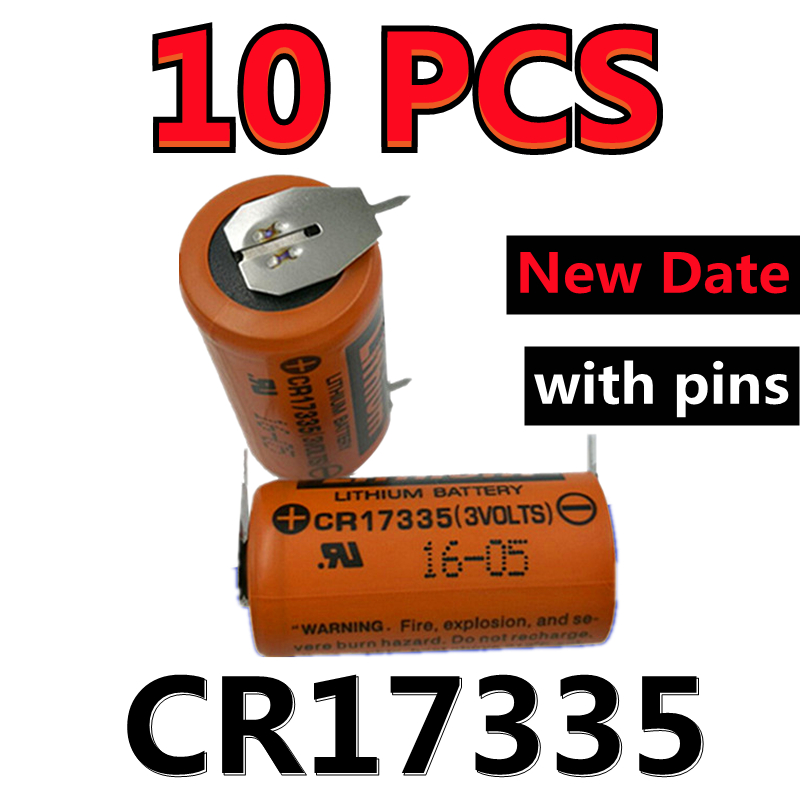 UGB 10PCS Battery For SANYO CR17335 PLC Industrial Lithium Batteries 3V ...