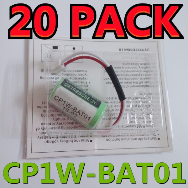 UGB 20 PACK Original Battery For Omron CP1W-BAT01 3V PLC Batteries With Wpecial Plug CP1E Free ...