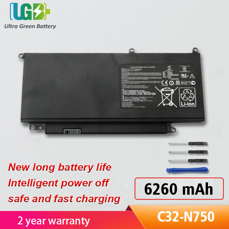 UGB New C32-N750 Battery For ASUS N750 N750J N750JK N750JV N750Y47JK-SL ...