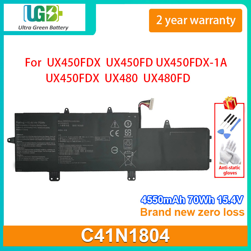 UGB New C41N1804 Laptop Battery For ASUS ZenBook Pro 14 UX450FDX ...